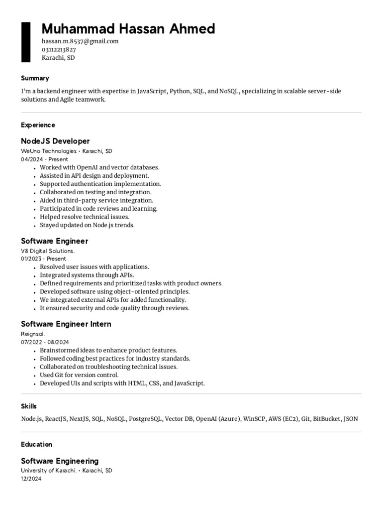 Hassan Resume | PDF