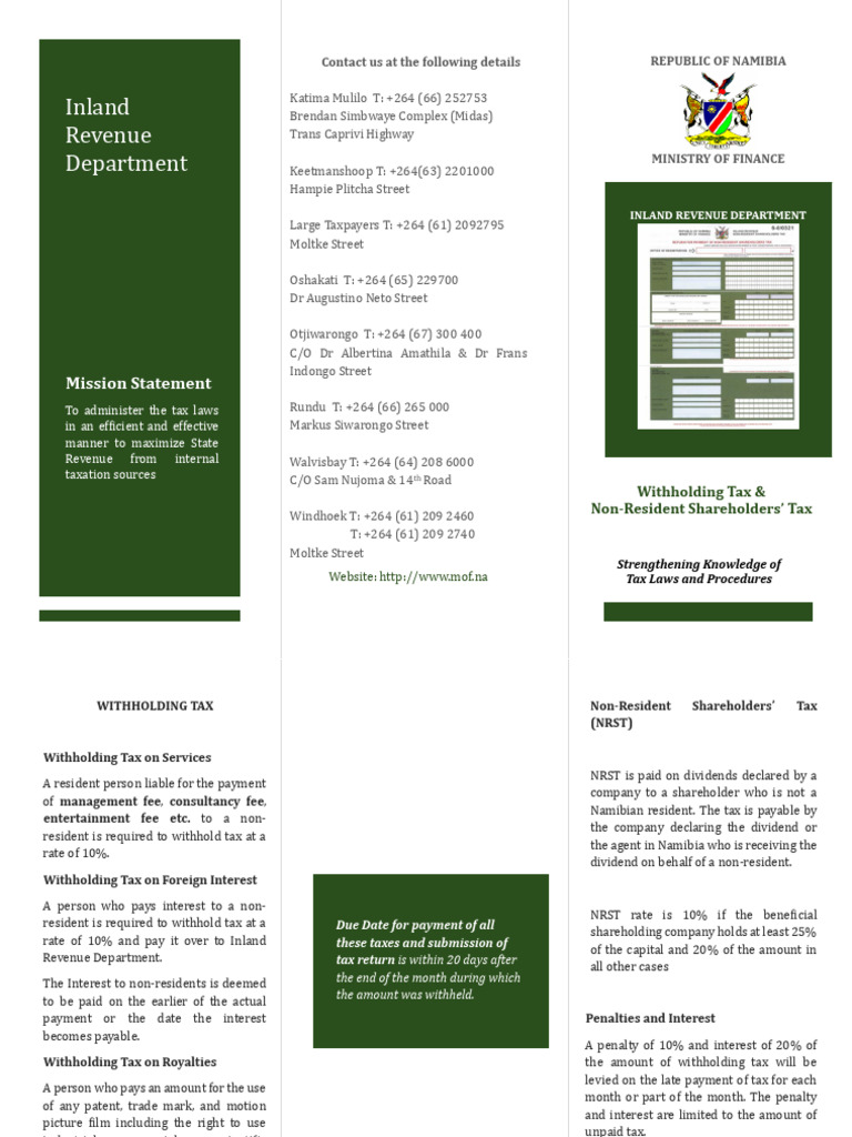 Withholding Tax Brochure | PDF