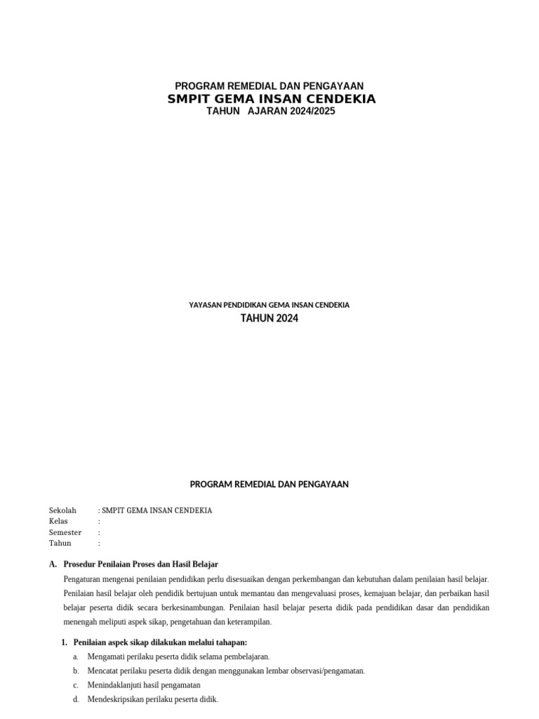 Program Remedial GIC | PDF