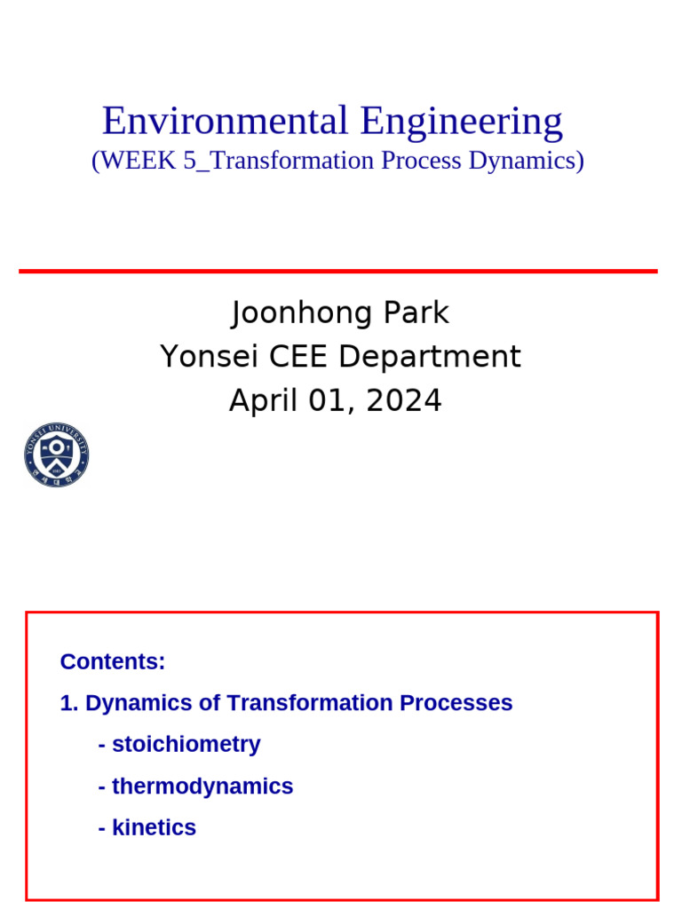 EE2024 - WEEK5 - Transformation Process Dynamics | PDF