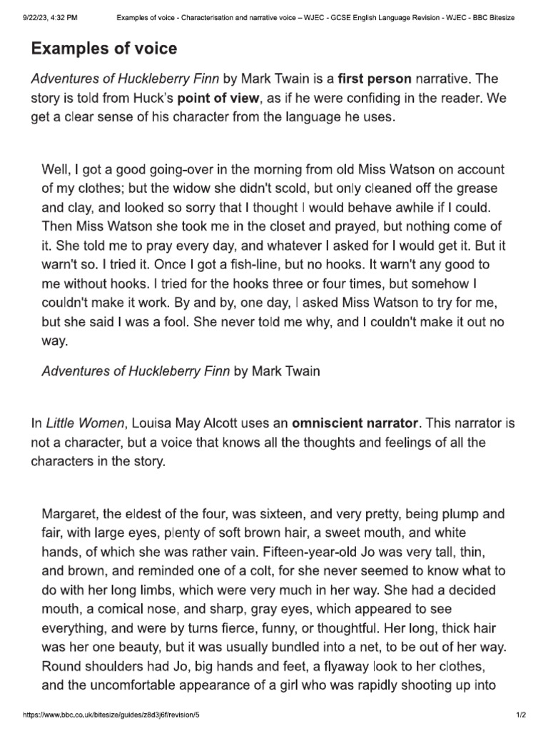 Examples of Voice | PDF