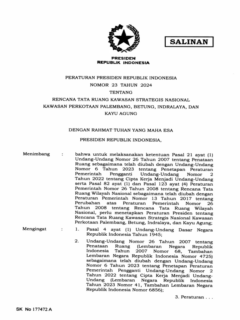 2024-Perpres Nomor 23 Tahun 2024 | PDF
