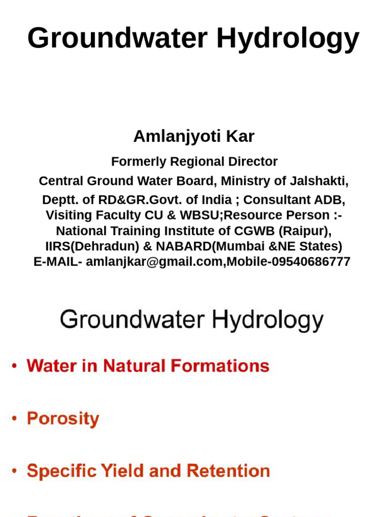 Groundwater Hydrology | PDF