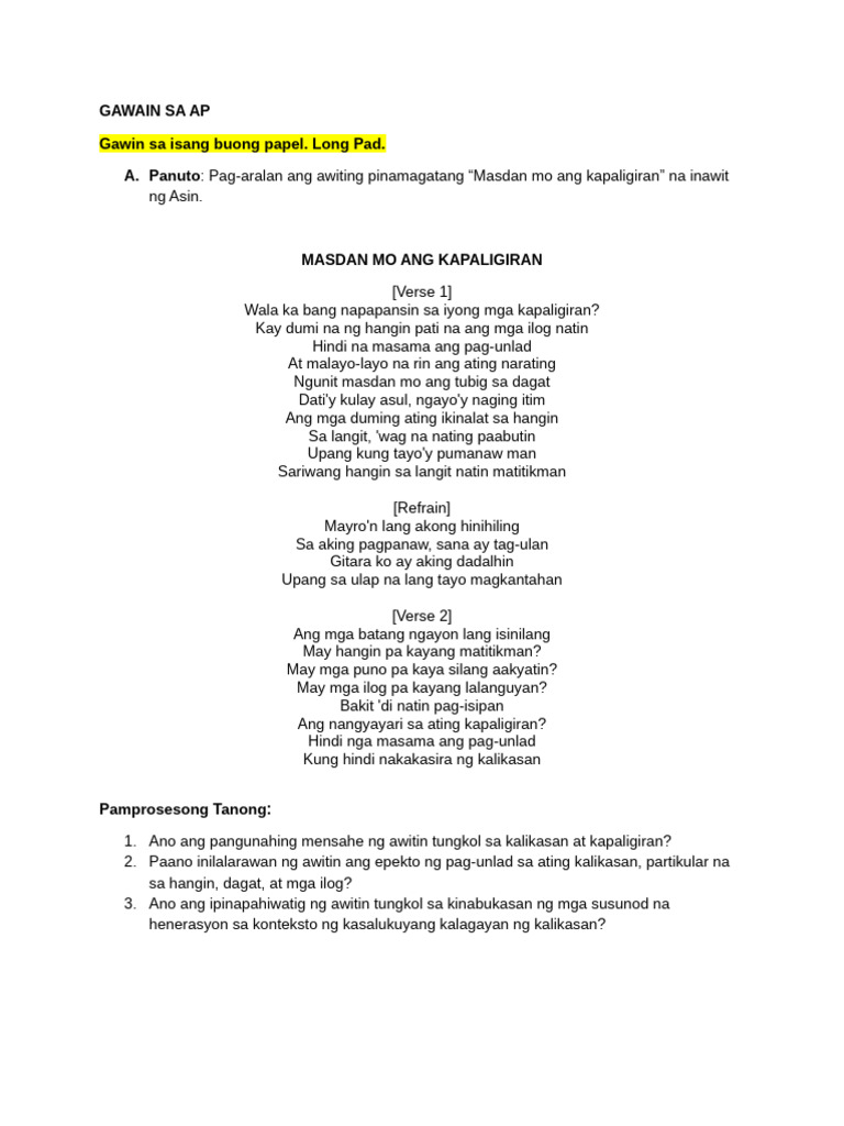 Gawain Sa Ap 10 Modular 19 Aug | PDF