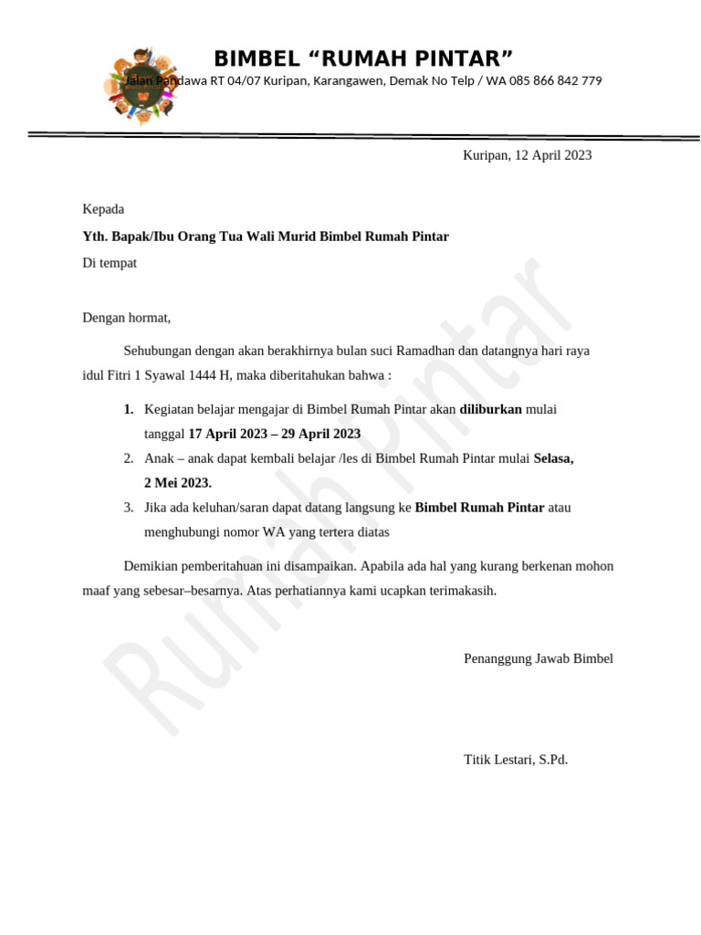 INFO LIBUR RUMPIN-dikonversi | PDF