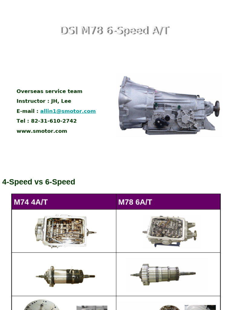 DSI M78 6-Speed A/T | PDF