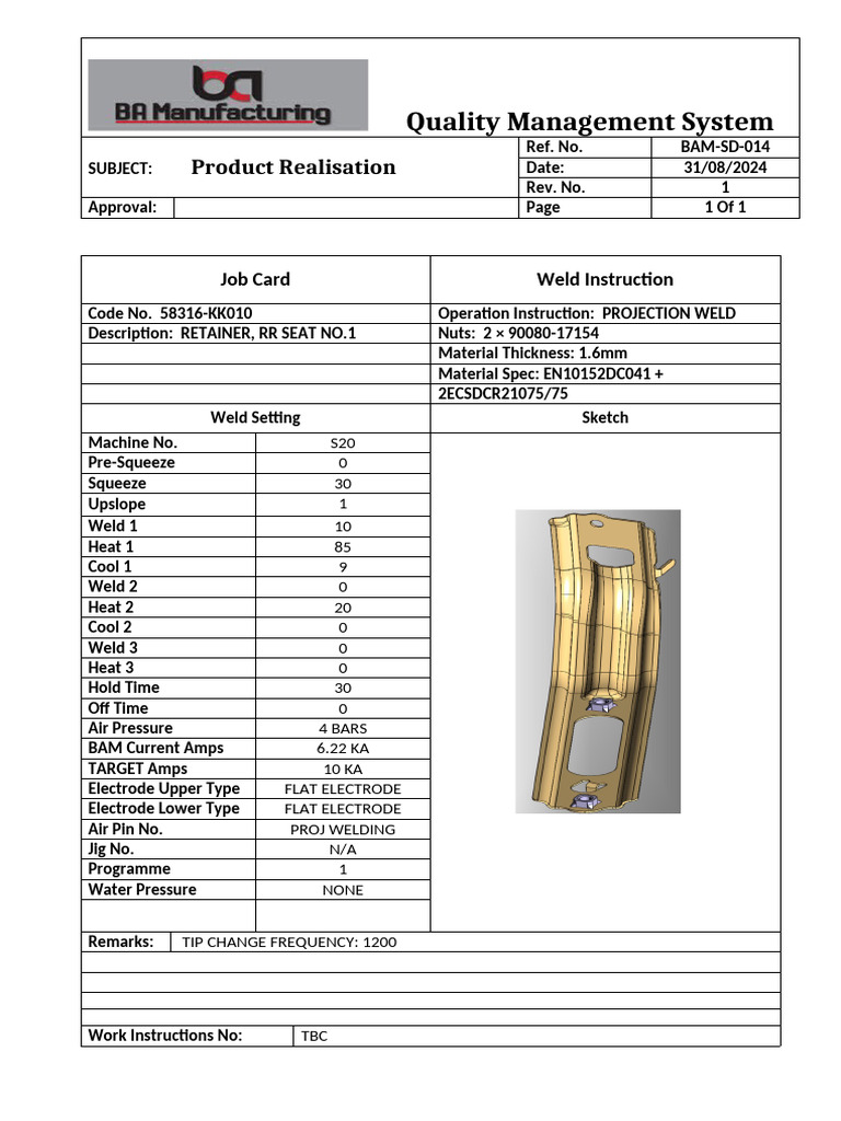 58332-KK010 TBC Welding Report.. | PDF