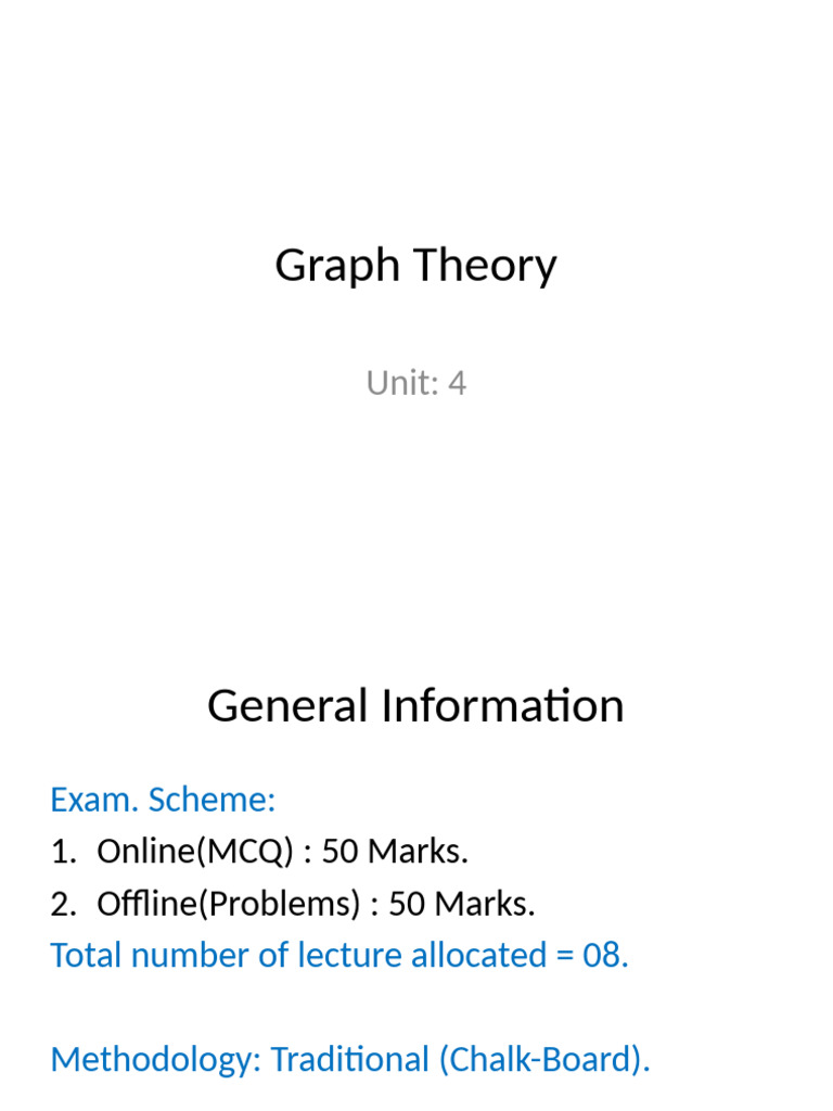 Unit 4 Graph Theory | PDF
