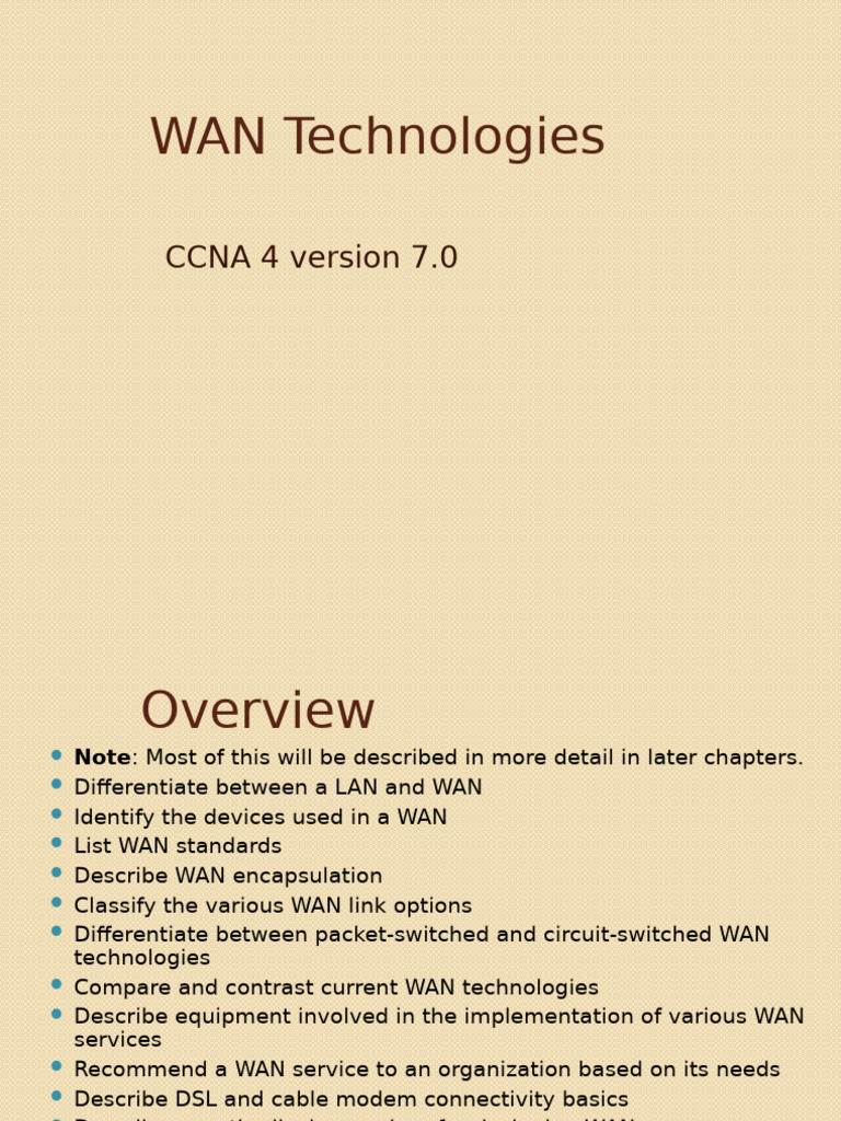 11 WAN Technology | PDF
