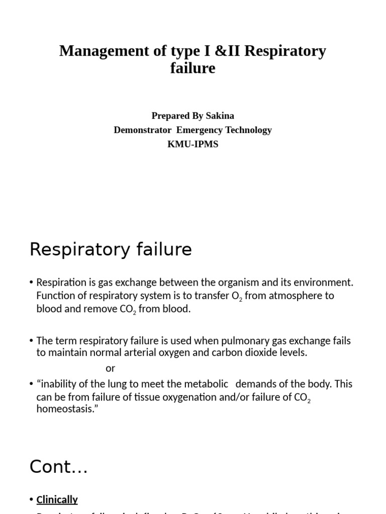 Lec 05.Respiratory Failure | PDF