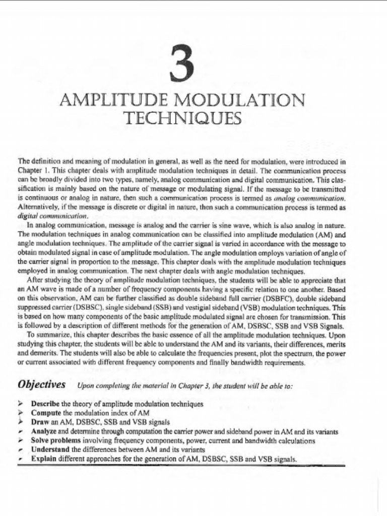 Amplitude Modulation Notes Pdf