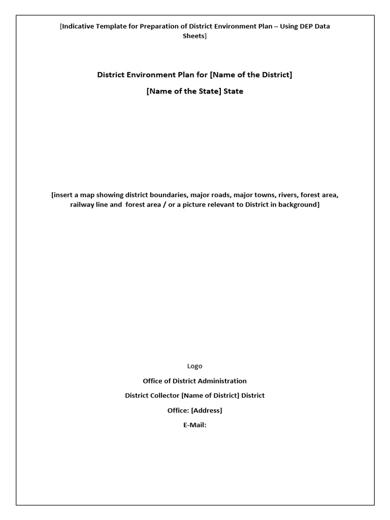 Indicative - Template - Preparation - DEP | PDF