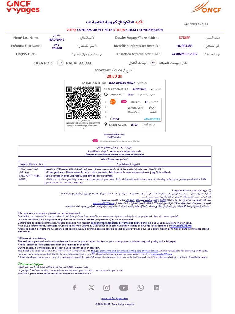 Oncf Voyages | PDF