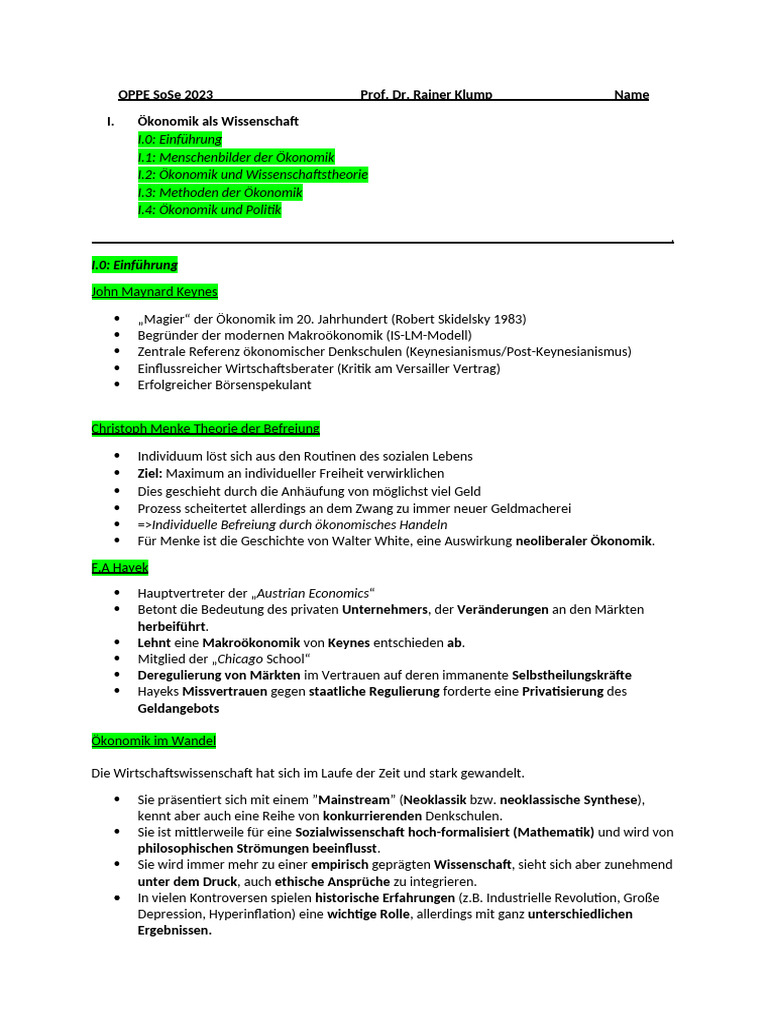 OPPE SoSe 2023 Mitschrift | PDF