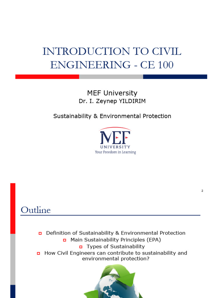 CE100 Week 13 Class Notes | PDF | Sustainability | Environmental Protection