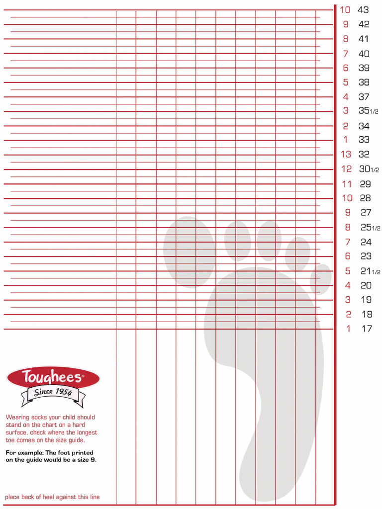 Toughees Size Guide | PDF