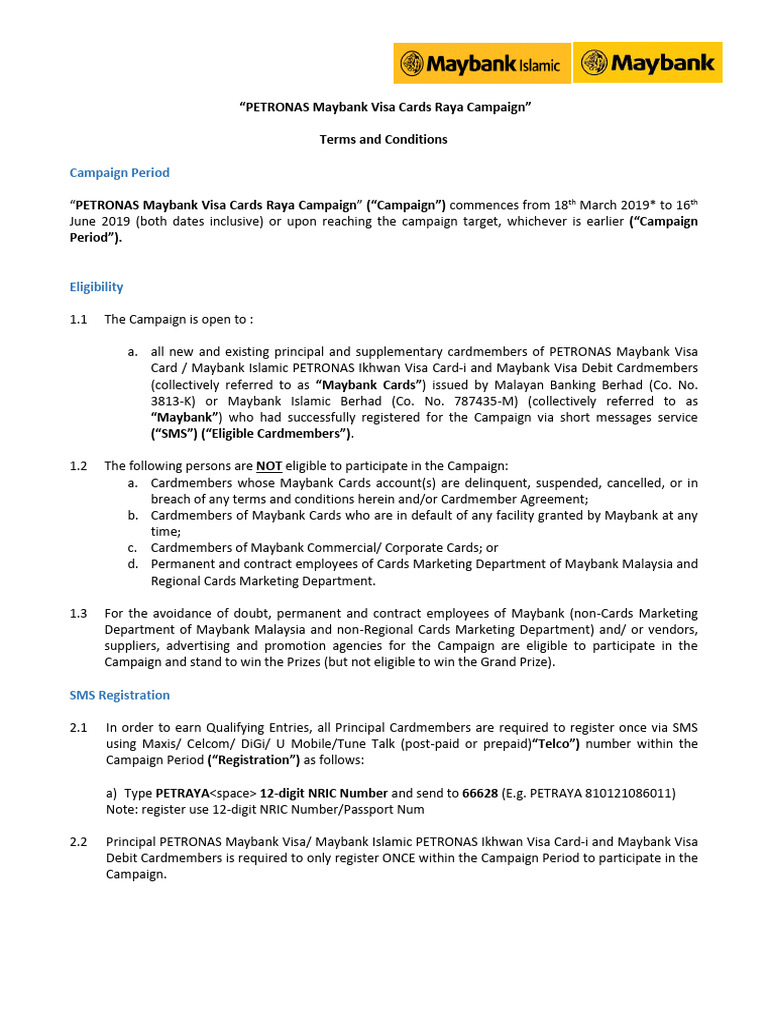 MBBPetronas_TnC | PDF