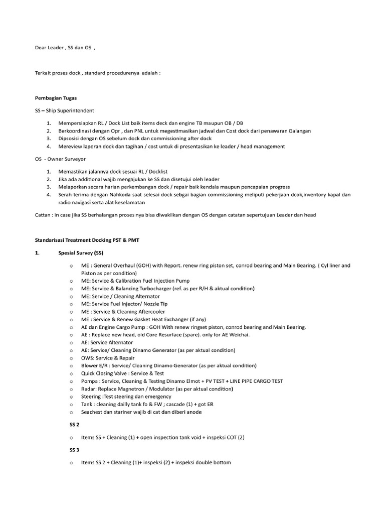 Standard Dock Jobs 2024-1 | PDF