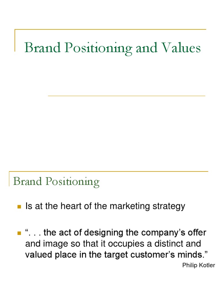 3 Brand Positioning | PDF | Brand | Market Segmentation