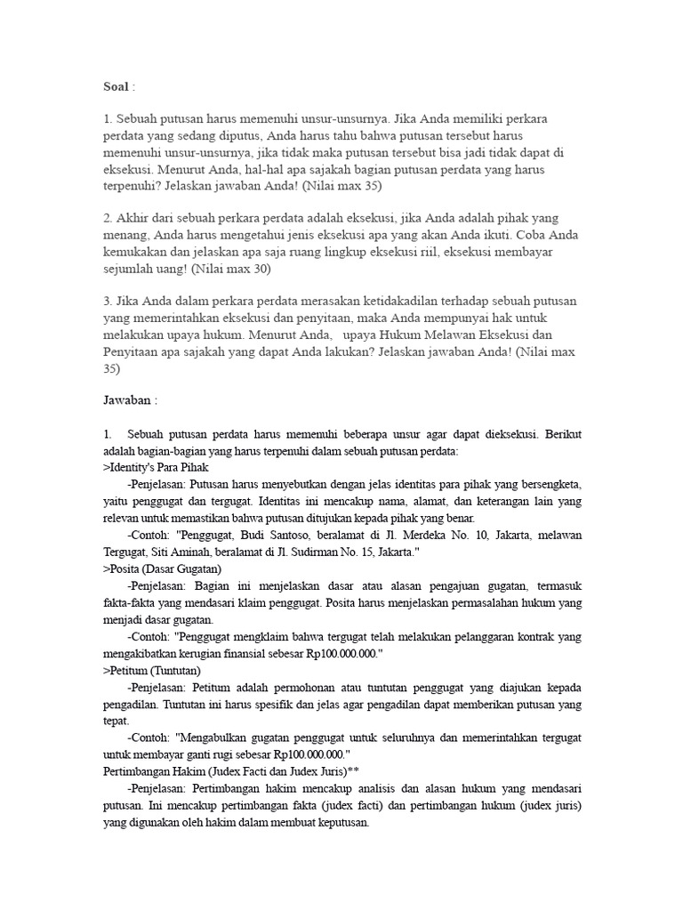 Soal Perdata | PDF