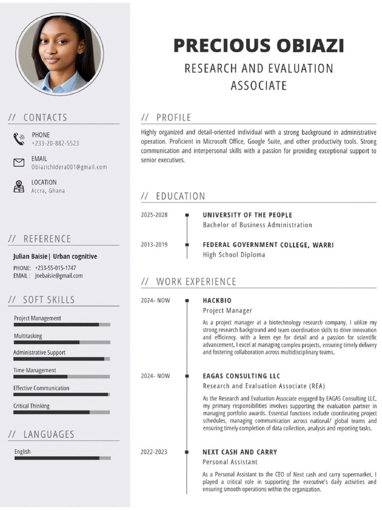 Precious Obiazi CV | PDF