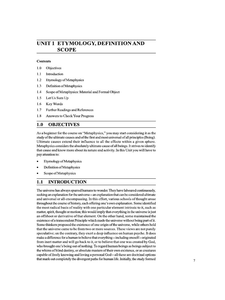 Etymology, Definition and Scope Uit 1 | PDF