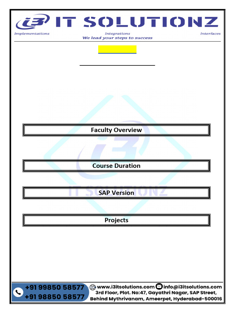 SAP ABAP Training for Professionals | PDF | Software Engineering ...