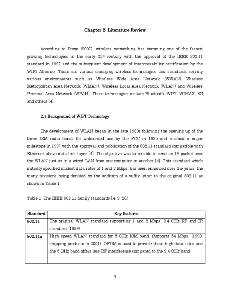 Literature Review | PDF | Ieee 802.11 | Wi Max