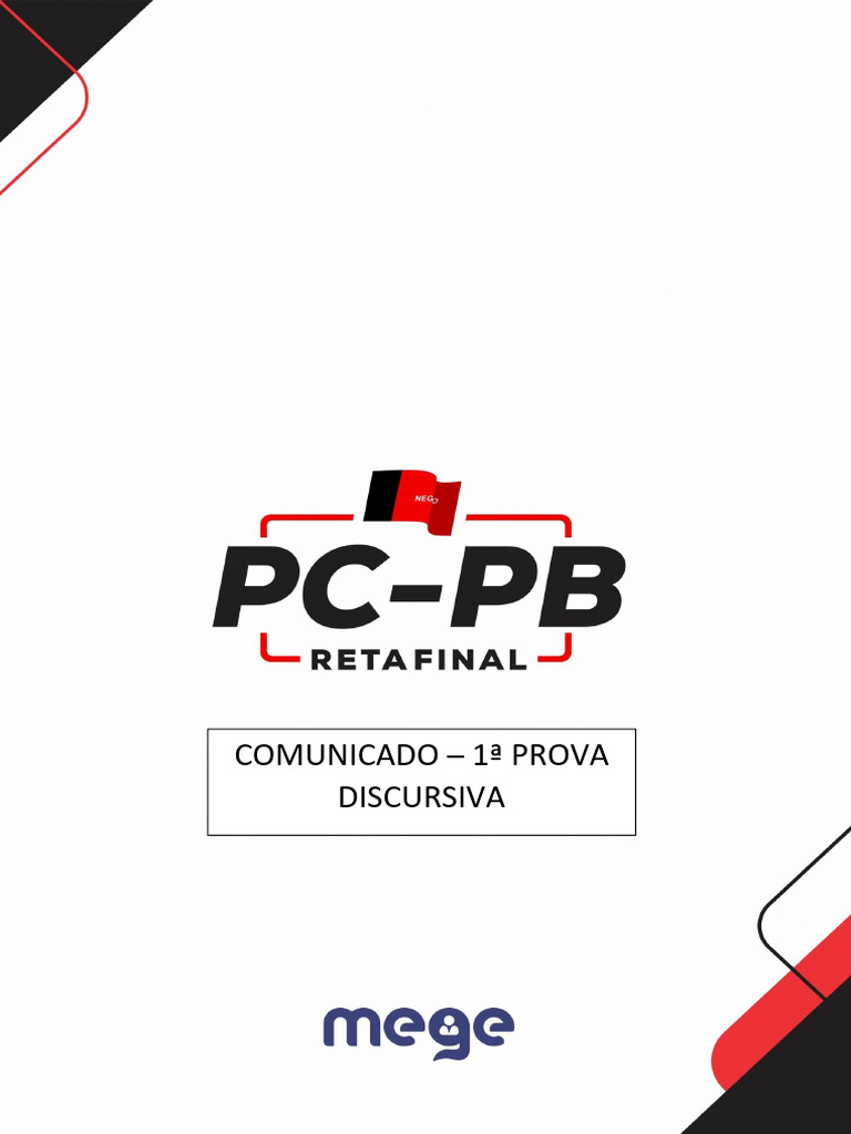 Comunicado 1 Prova Discursiva 24928 | PDF