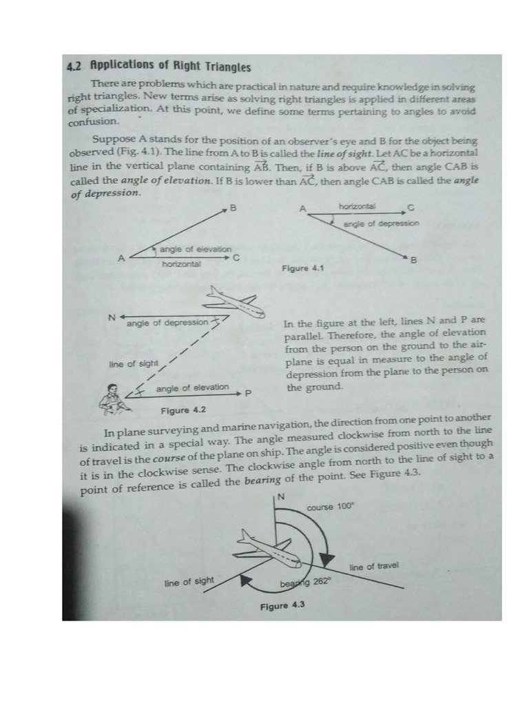 Application of Right Triangles | PDF