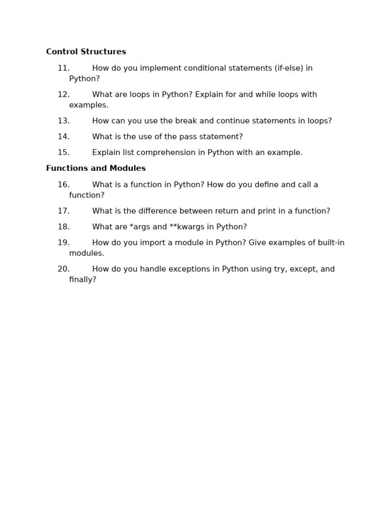 Control Structures | PDF