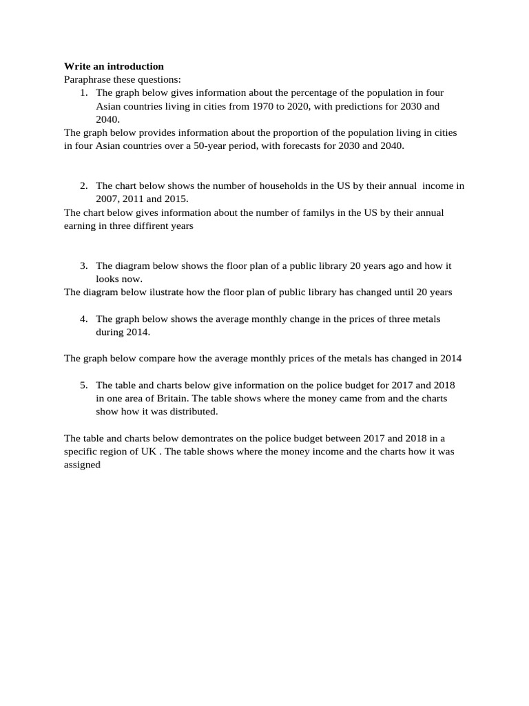 Viet Handsome - Handout - Writing Task 1 | PDF