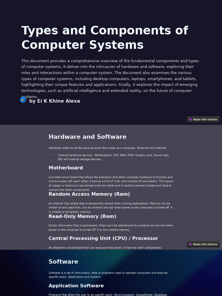Types-and-Components-of-Computer-Systems | PDF