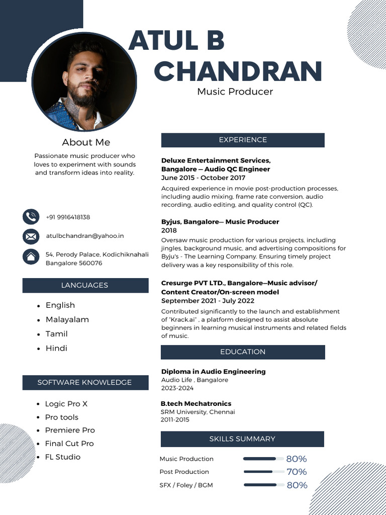Atul B Chandran - Resume 15th July 2024 | PDF