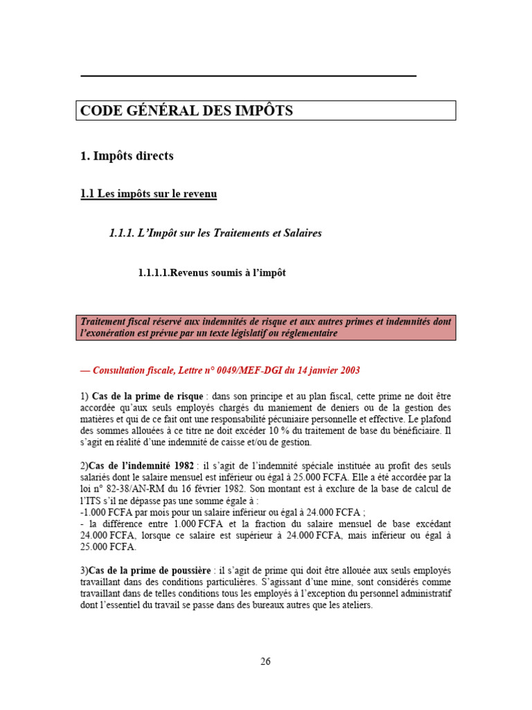 Consultation DGI | PDF