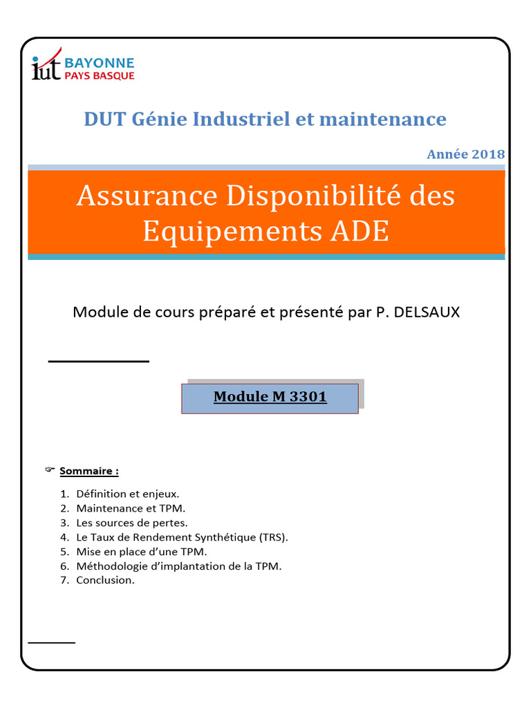 06 - La Total Productive Maintenance (TPM) | PDF