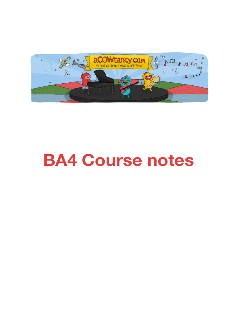 BA4 Course Notes | PDF