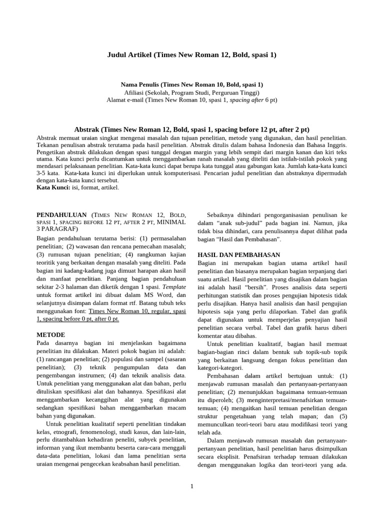 Template Artikel | PDF