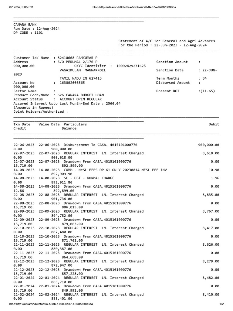 Ramkumar Statement | PDF