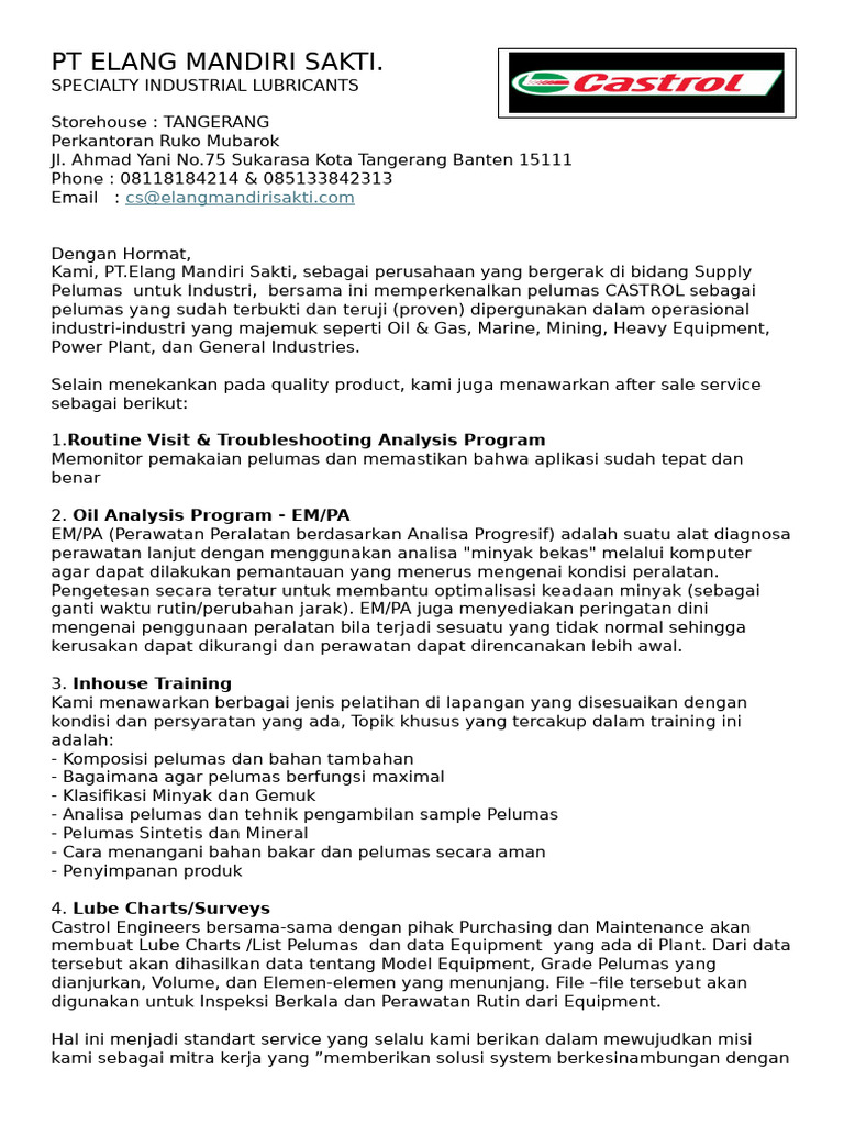 Brocure Elang Mandiri Sakti | PDF