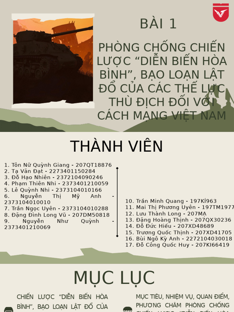 Vietnam War and Anti-War Movements - History - 12th Grade by Slidesgo | PDF