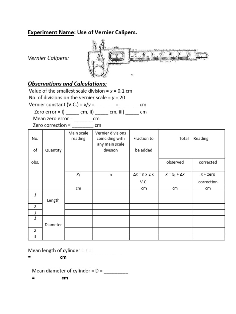 Slide Calipers Data Sheet 21 | PDF
