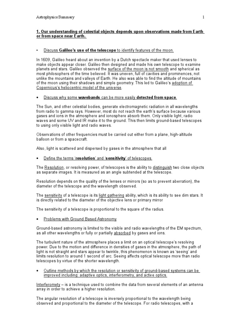 Astrophysics | PDF | Stars | Electromagnetic Spectrum