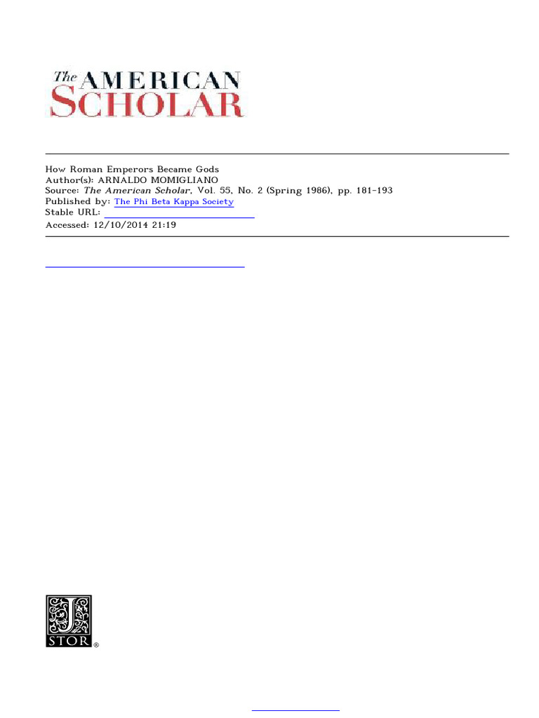 How Roman Emperors Became Gods | PDF