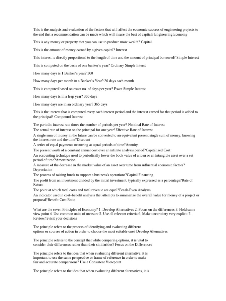 Engineering Economy | PDF