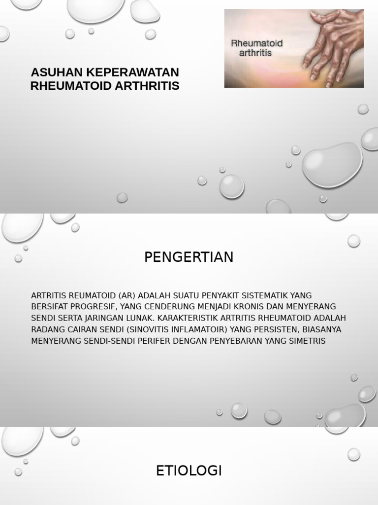 Revisi PPT Asuhan Keperawatan Rheumatoid Arthritis 1 | PDF