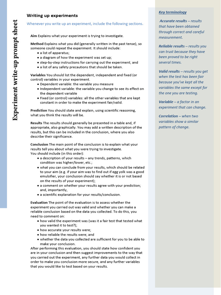 Experiment Write-Ups | PDF