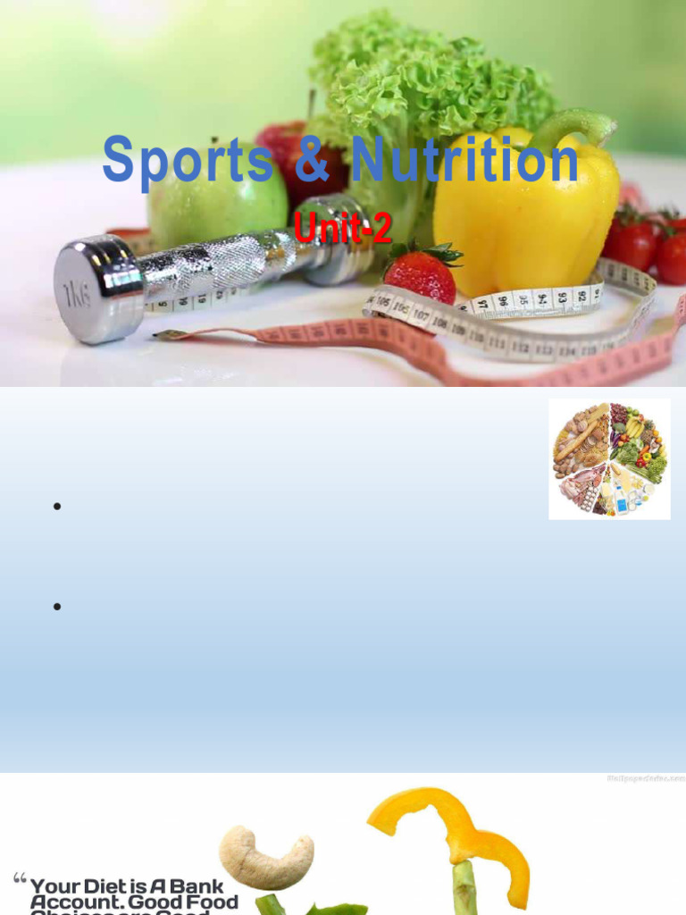 Ch. 2 - Sports & Nutrition | PDF