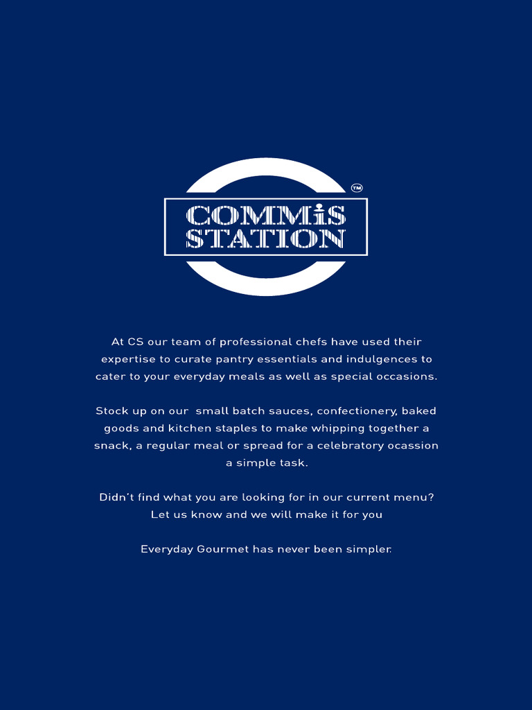 Commis Menu | PDF