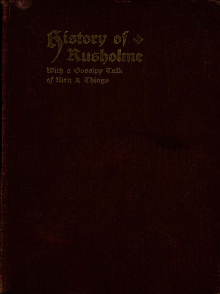 History of Rusholme 1914 Ed | PDF | Oliver Cromwell | Social Science